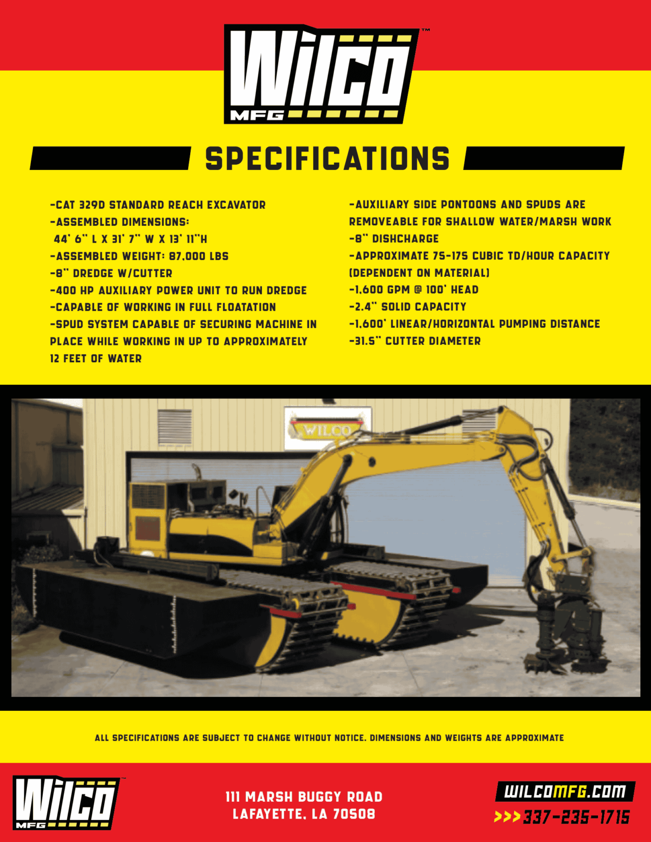 Amphibious Dredge Unit | Wilco Manufacturing, LLC